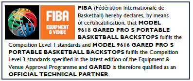 GARED Pro® S Portable Basketball System with Boom. Sports Facilities ...